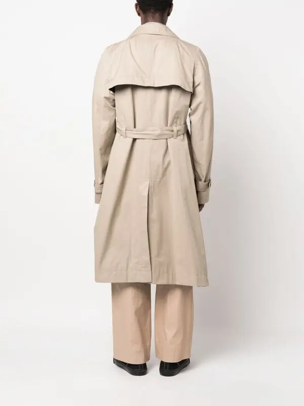 Marina Yee Belted-Waist Long Trench Coat In Neutrals - 50% Off