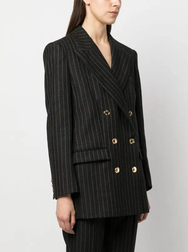 Moschino Pinstripe Wool Double-breasted Blazer