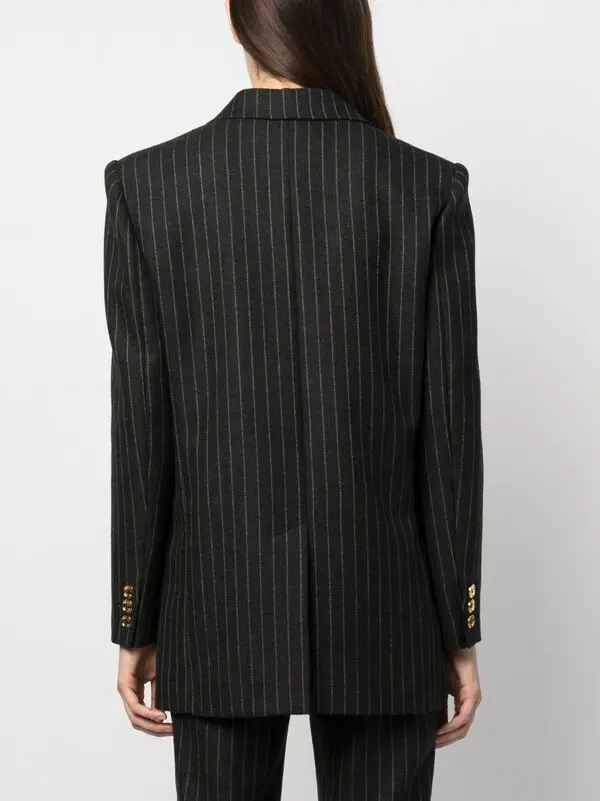 Moschino Pinstripe Wool Double-breasted Blazer
