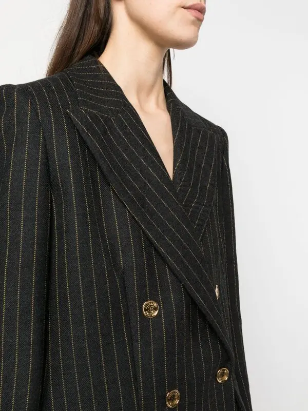 Moschino Pinstripe Wool Double-breasted Blazer