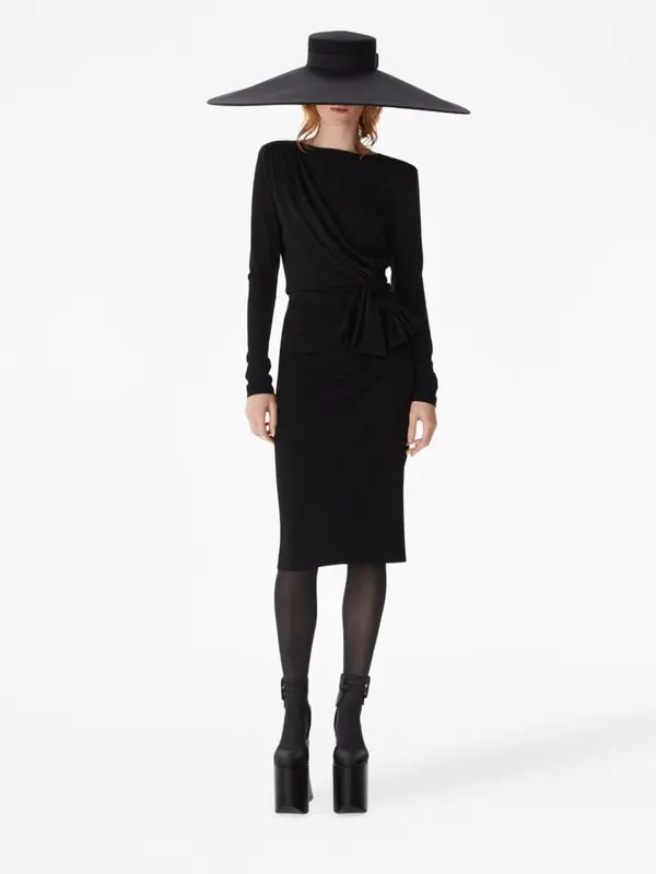 Nina Ricci Long-sleeve Draped Wrap Top
