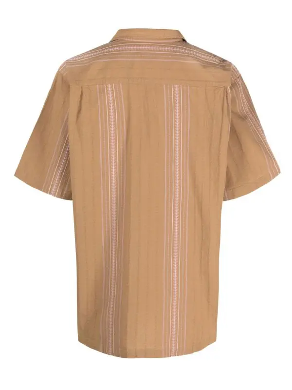 Universal Works Camp-collar Embroidered Cotton Shirt
