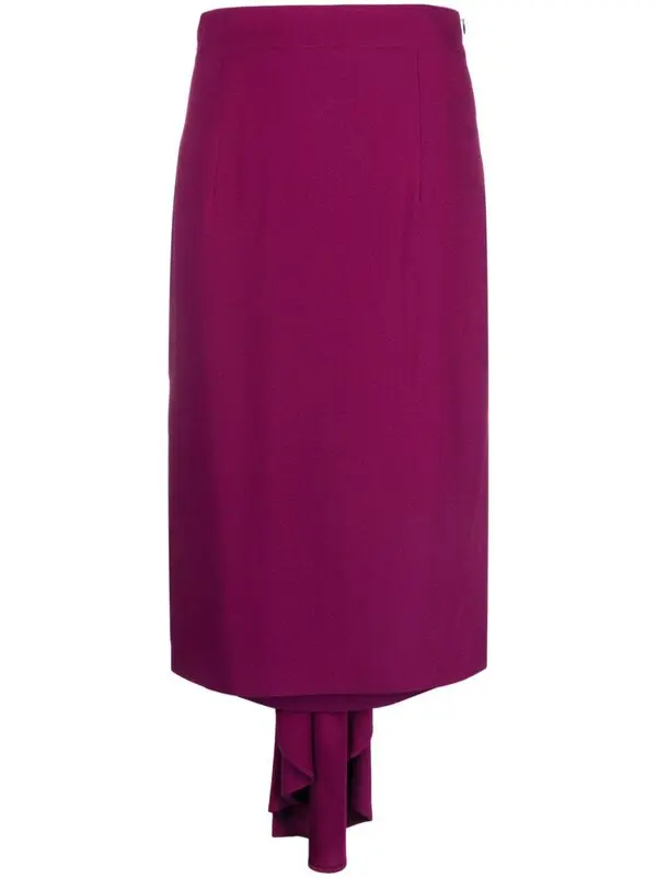 Moschino High-waisted Asymmetric Midi Skirt - Pink