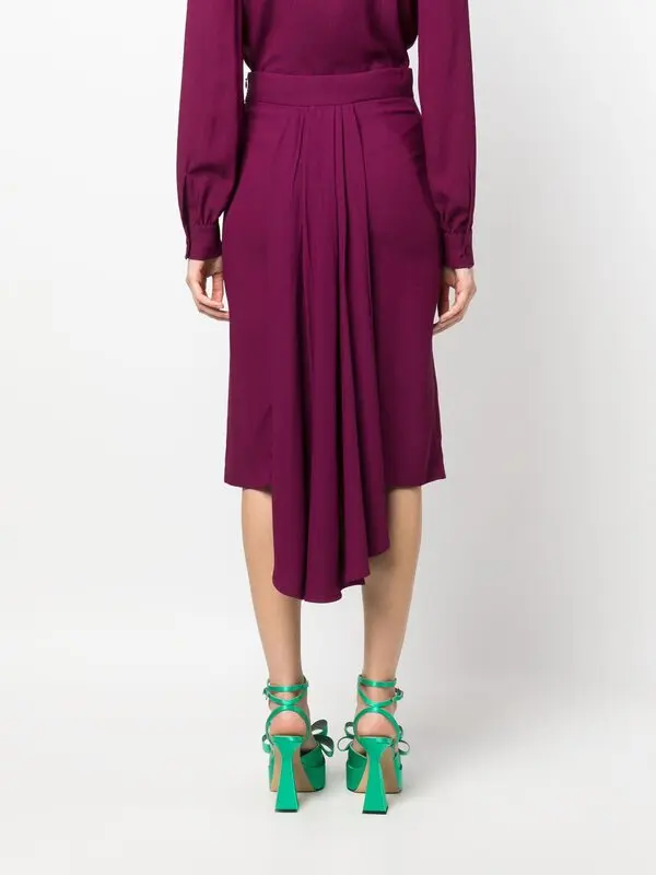 Moschino High-waisted Asymmetric Midi Skirt