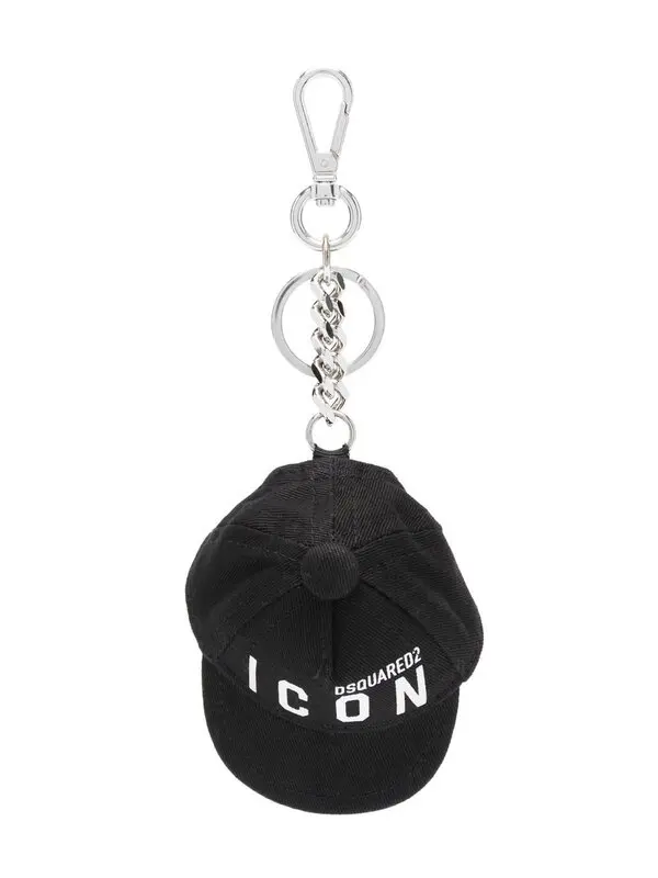 Dsquared2 Icon Logo-print Keychain - Black