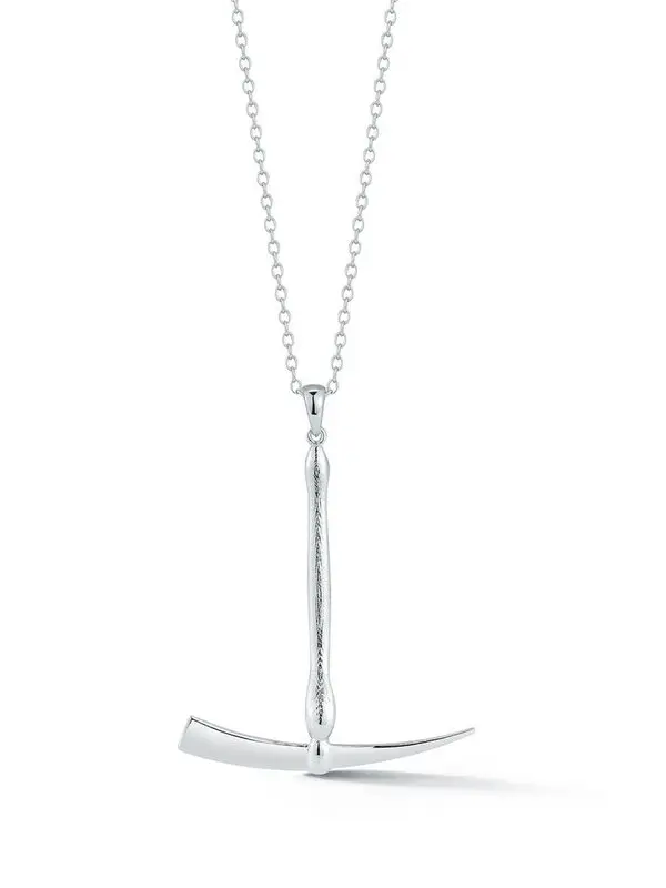 Mateo Miners Pick Pendant Necklace - Silver