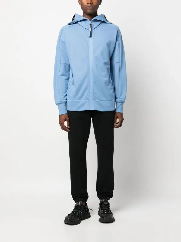 トップス 16aw CP COMPANY technical zipup hoodie C.P. Company Goggle-Detail Hood Zipped Hoodie In Blue - 41% Off