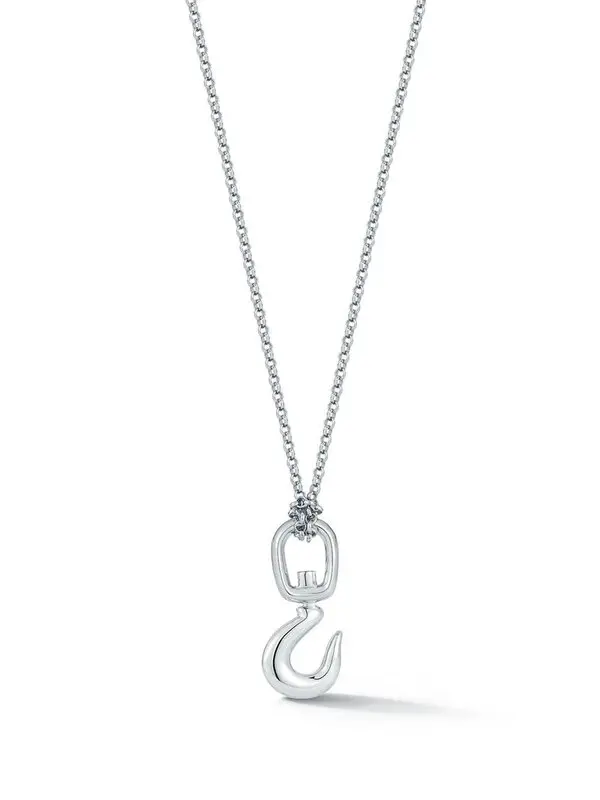 Mateo Hook Pendant Necklace - Silver