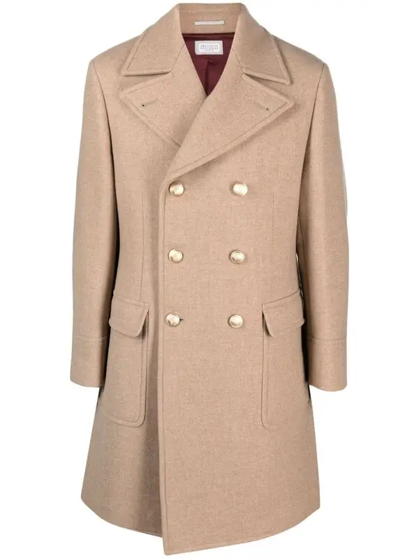 Brunello Cucinelli Double-breasted Wool-blend Coat