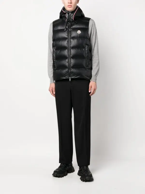 Moncler Logo Patch Quilted Hooded Gilet