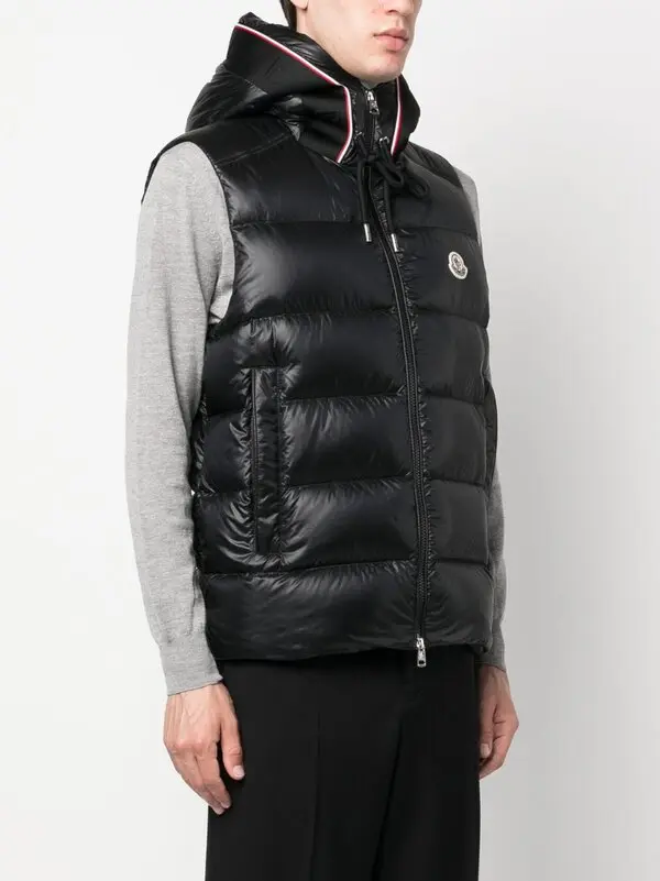 Moncler Logo Patch Quilted Hooded Gilet