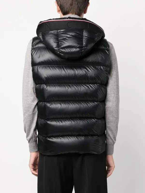 Moncler Logo Patch Quilted Hooded Gilet