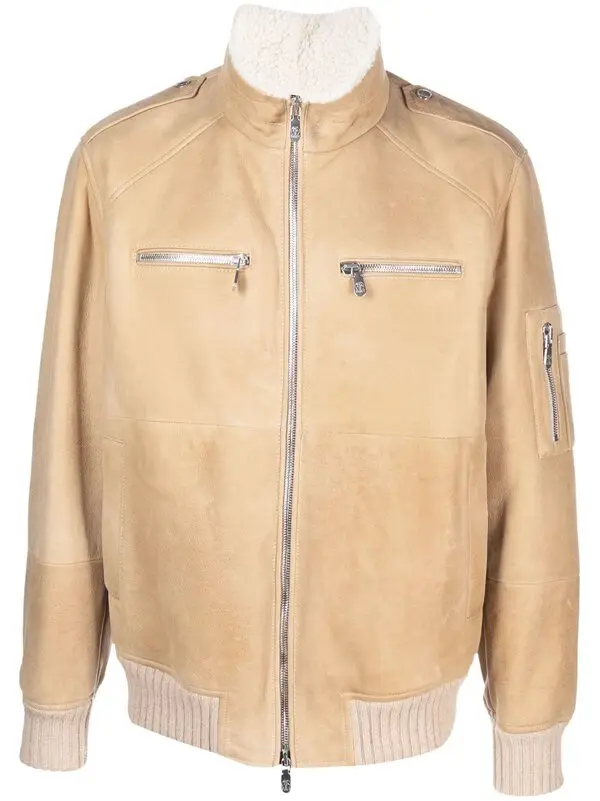 Brunello Cucinelli Long-sleeve Leather Jacket