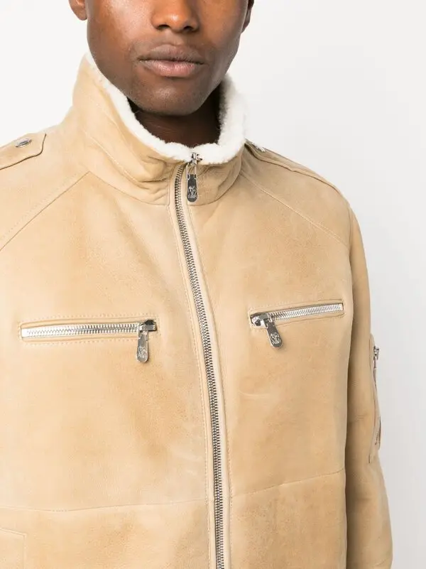 Brunello Cucinelli Long-sleeve Leather Jacket