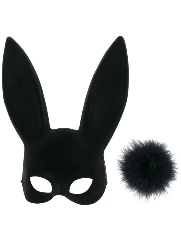 MAISON CLOSE Bunny Mask And Tail - Black