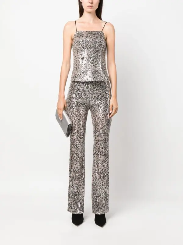 Liu Jo Sequin-embellished Trousers - Neutrals