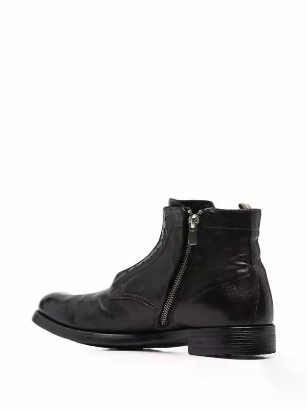 Officine Creative Leather Zip-up Ankle Boots