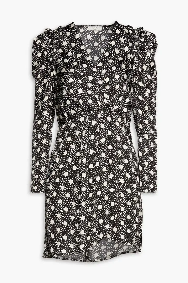Sandro Wrap-effect Printed Mini Dress