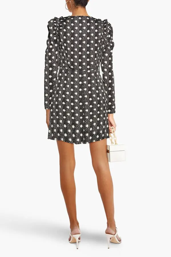 Sandro Wrap-effect Printed Mini Dress