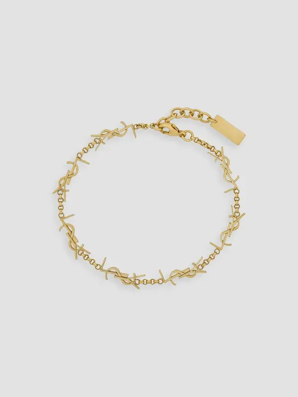 Saint Laurent Cassandre Chain Bracelet In Metal