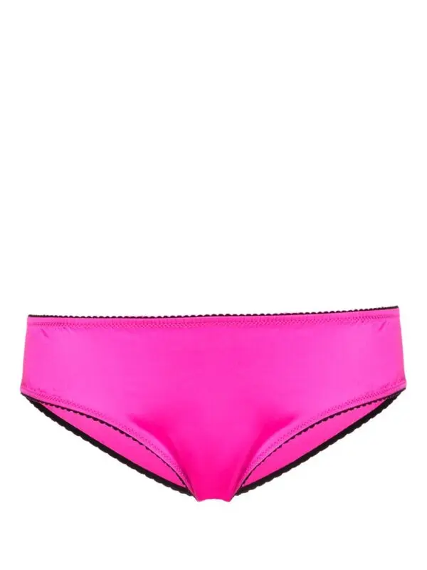 Dolce & Gabbana Mid-rise Satin Briefs - Pink