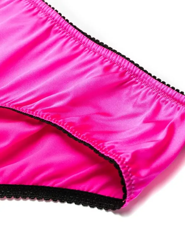 Dolce & Gabbana Mid-rise Satin Briefs - Pink