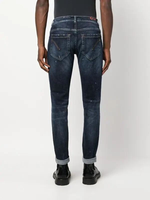 DONDUP Slim-cut Rolled-hem Jeans