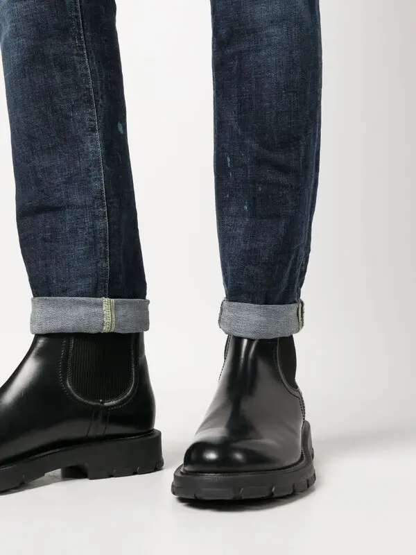 DONDUP Slim-cut Rolled-hem Jeans