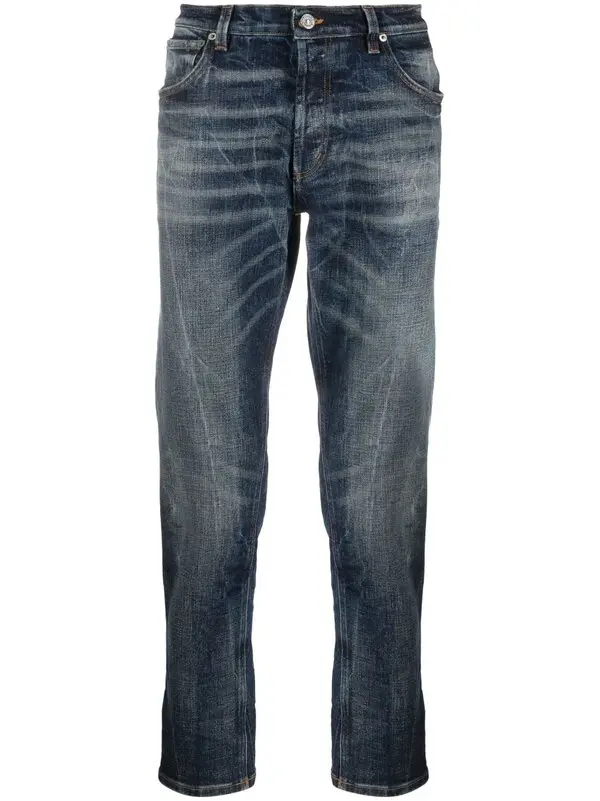 DONDUP Whiskering-effect Straight Leg Jeans - Blue