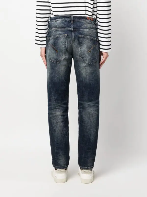 DONDUP Whiskering-effect Straight Leg Jeans - Blue