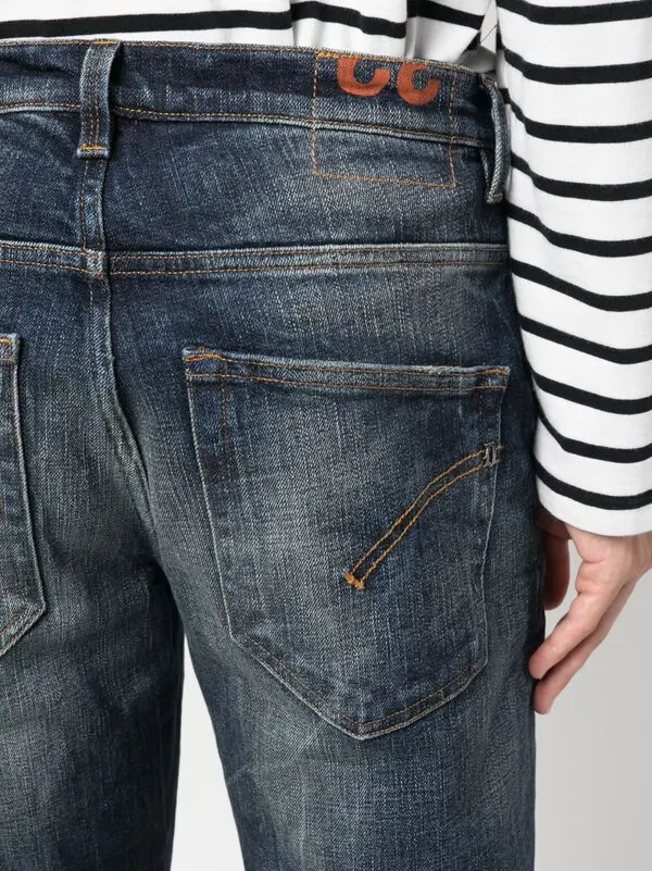 DONDUP Whiskering-effect Straight Leg Jeans - Blue