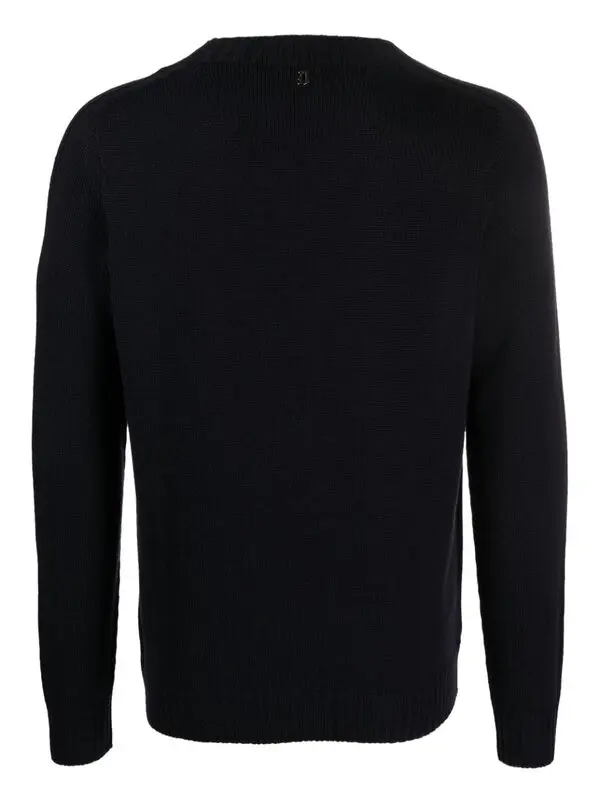 DONDUP Long-sleeve Knitted Wool Jumper - Blue