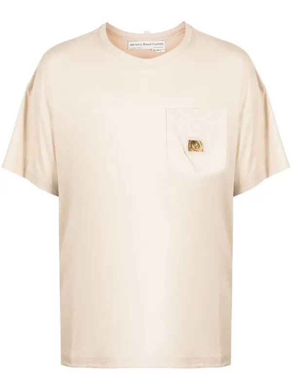 ADVISORY BOARD CRYSTALS Logo-patch Short-sleeve T-shirt - Neutrals