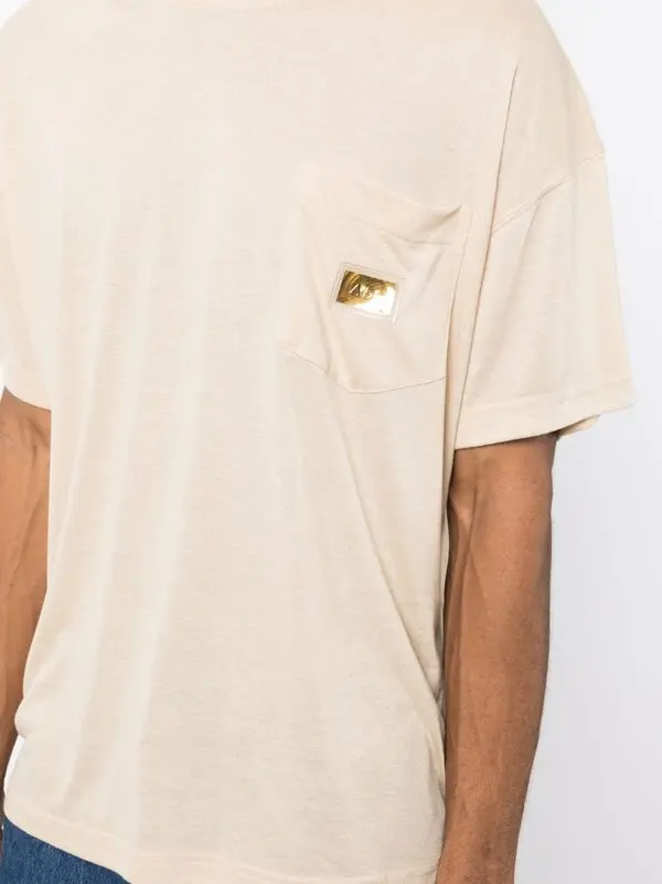 ADVISORY BOARD CRYSTALS Logo-patch Short-sleeve T-shirt - Neutrals