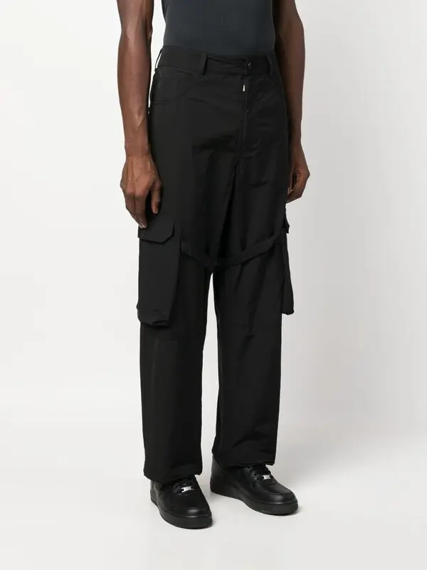 44 LABEL GROUP Cargo-pocket Cotton-blend Trousers