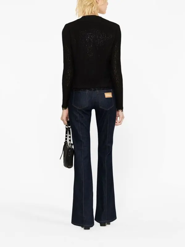 IRO PARIS Shavani Fringed-hem Tweed Jacket - Black