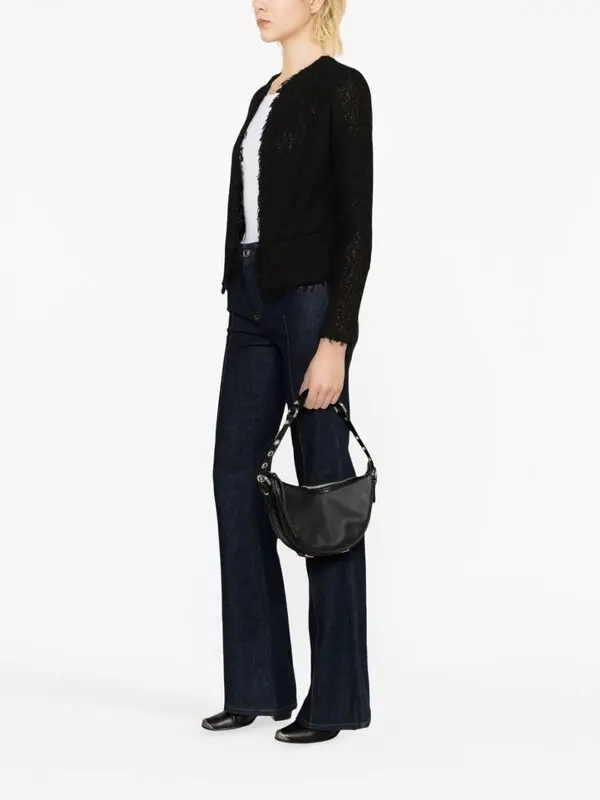 IRO PARIS Shavani Fringed-hem Tweed Jacket - Black