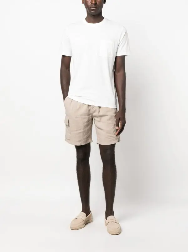 Vilebrequin Logo-patch Linen Shorts - Neutrals