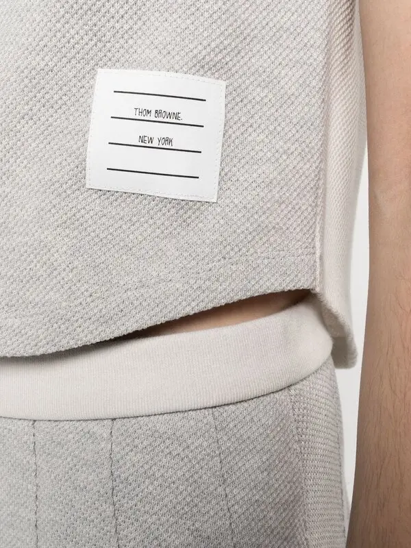 Thom Browne Sleeveless Patchwork Polo