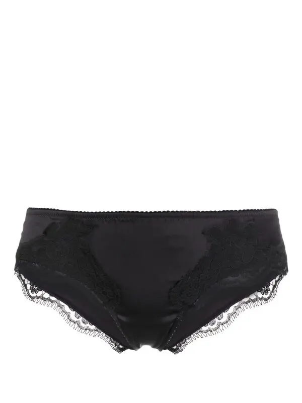 Dolce & Gabbana Floral Lace Briefs - Black