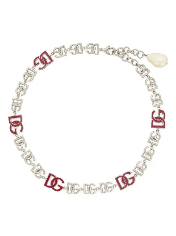 Dolce & Gabbana Logo Necklace - Silver