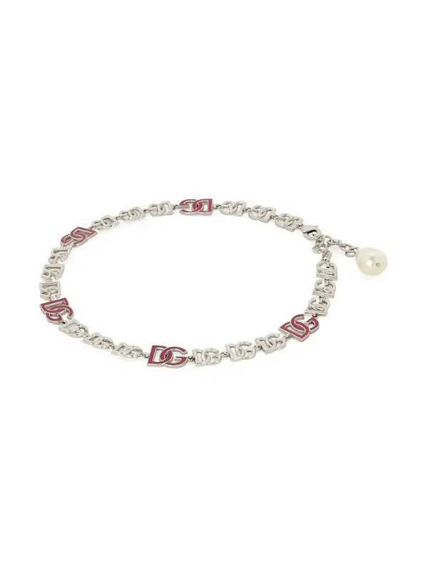 Dolce & Gabbana Logo-lettering Polished Necklace