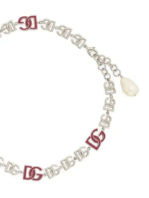 Dolce & Gabbana Logo-lettering Polished Necklace