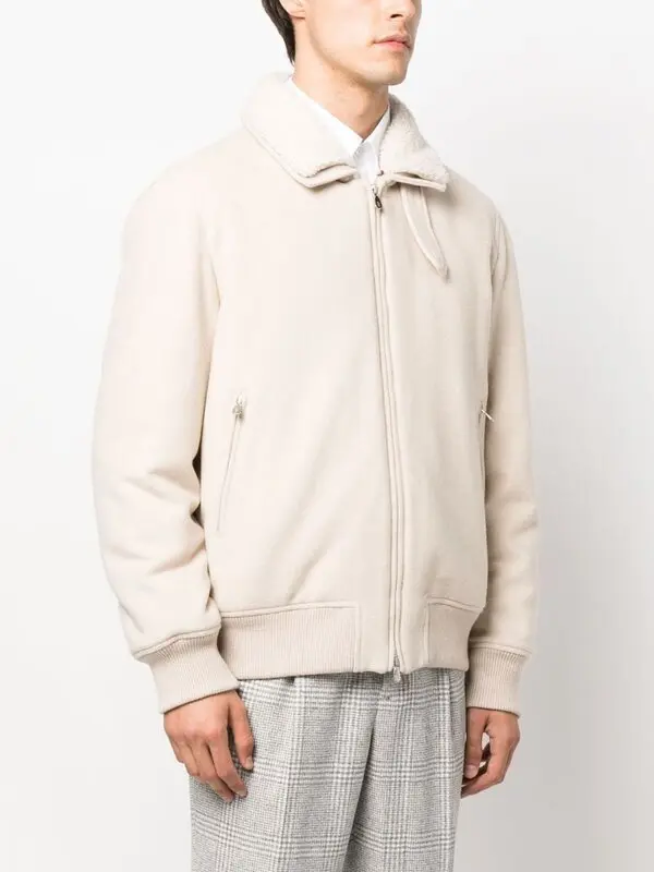 Brunello Cucinelli Padded Bomber Jacket - Neutrals