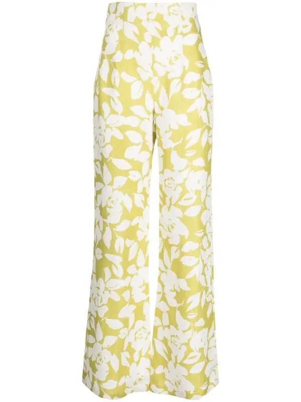 BAMBAH Lilly Flared Linen Trousers