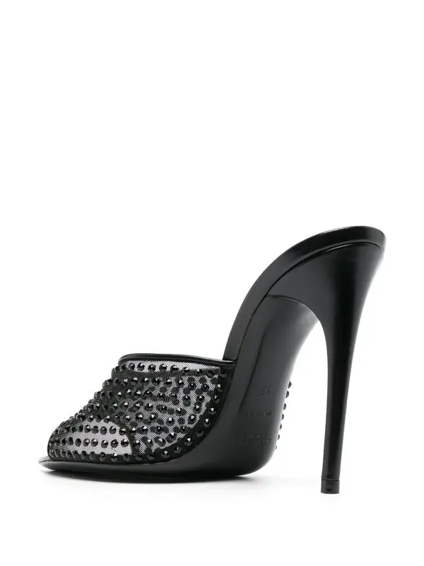 Saint Laurent Embellished Leather Mules