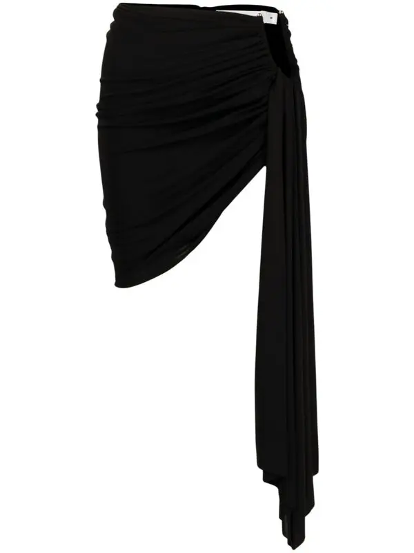 Christopher Esber Arced Palm Draped Miniskirt - Black