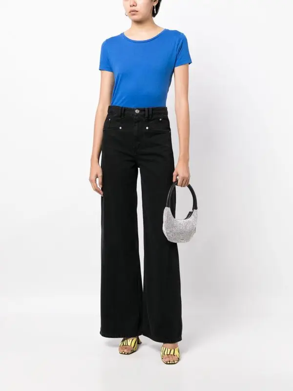 MADISON MAISON Short-sleeved Cotton-jersey T-shirt - Blue