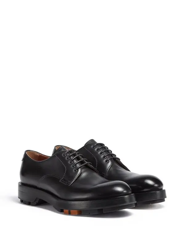 Zegna Chunky-sole Leather Derby Shoes