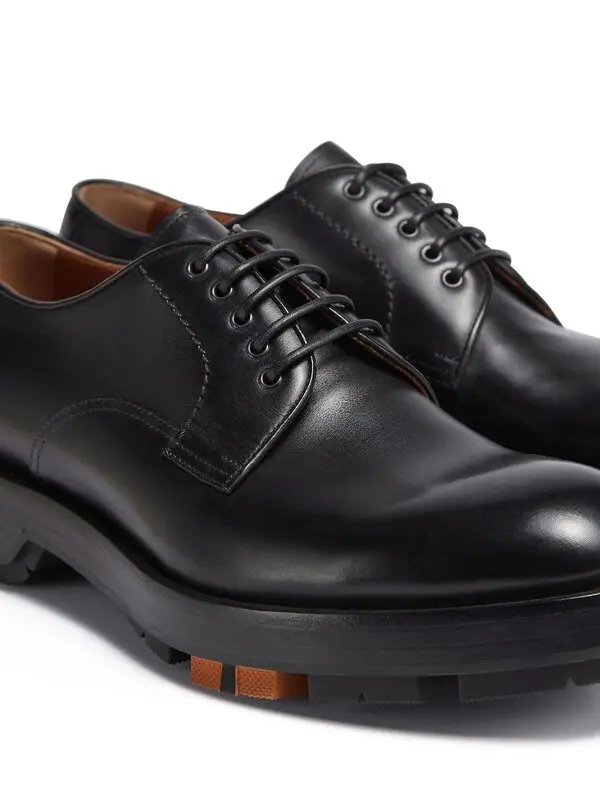 Zegna Chunky-sole Leather Derby Shoes